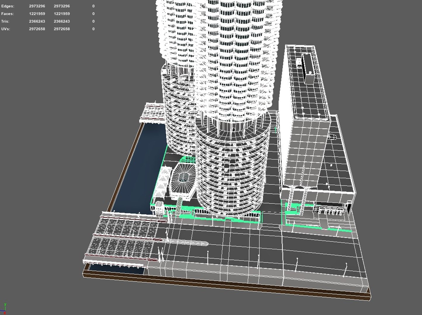 3D Marina City Chicago - TurboSquid 1475248