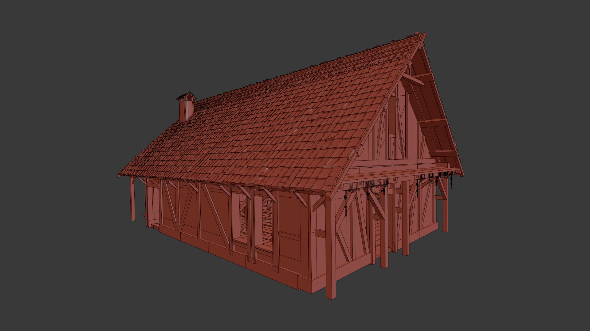 MEDIEVAL SLAVIC HOUSE COTTAGE CABIN HUT VILLAGE FARM BRICK AAA 3D ...