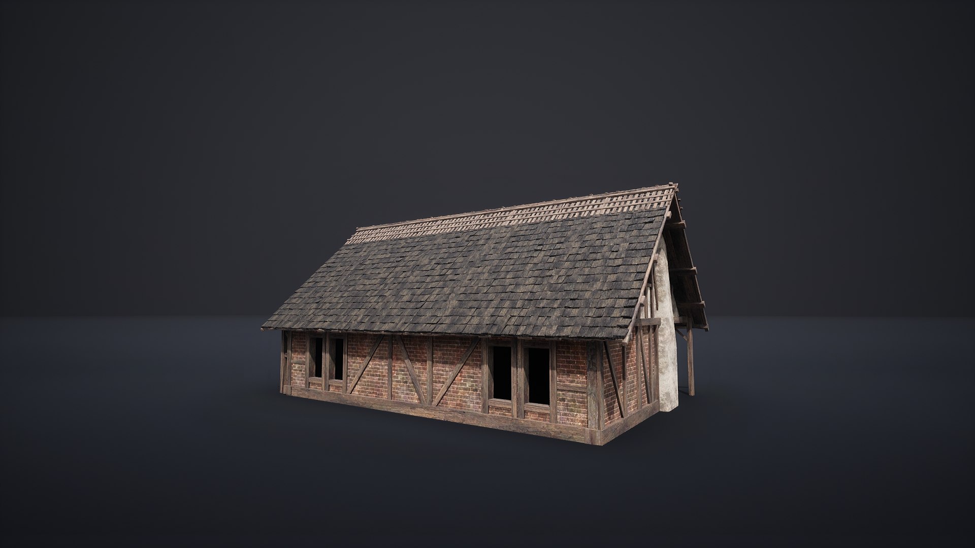 MEDIEVAL SLAVIC HOUSE COTTAGE CABIN HUT VILLAGE FARM BRICK AAA 3D ...