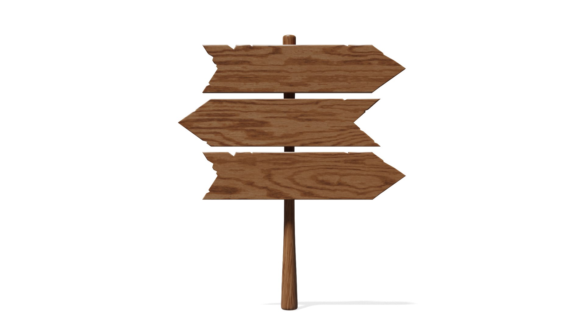 Wooden Sign Board Three 3D model - TurboSquid 1754102