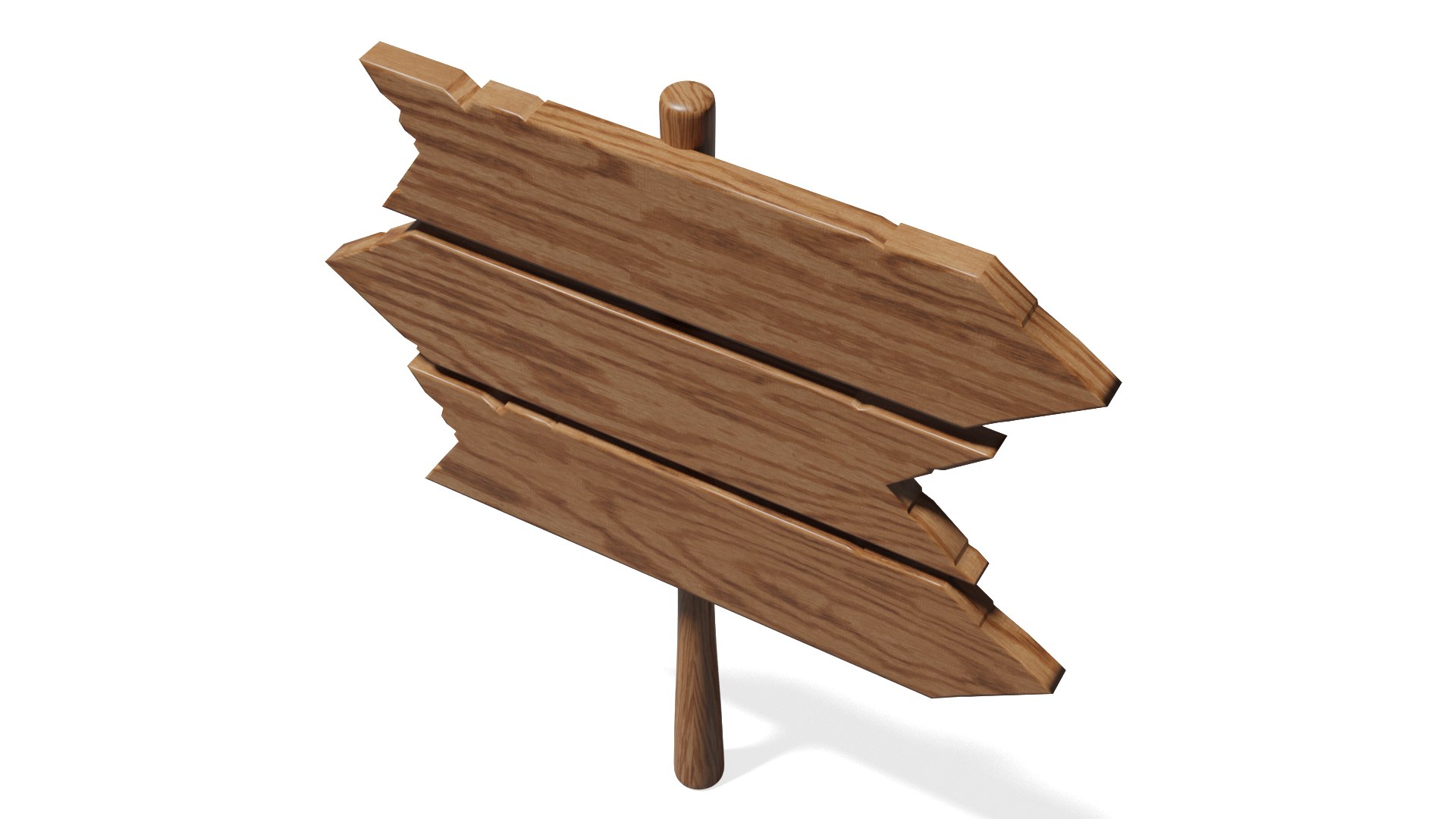 Wooden Sign Board Three 3D Model - TurboSquid 1754102