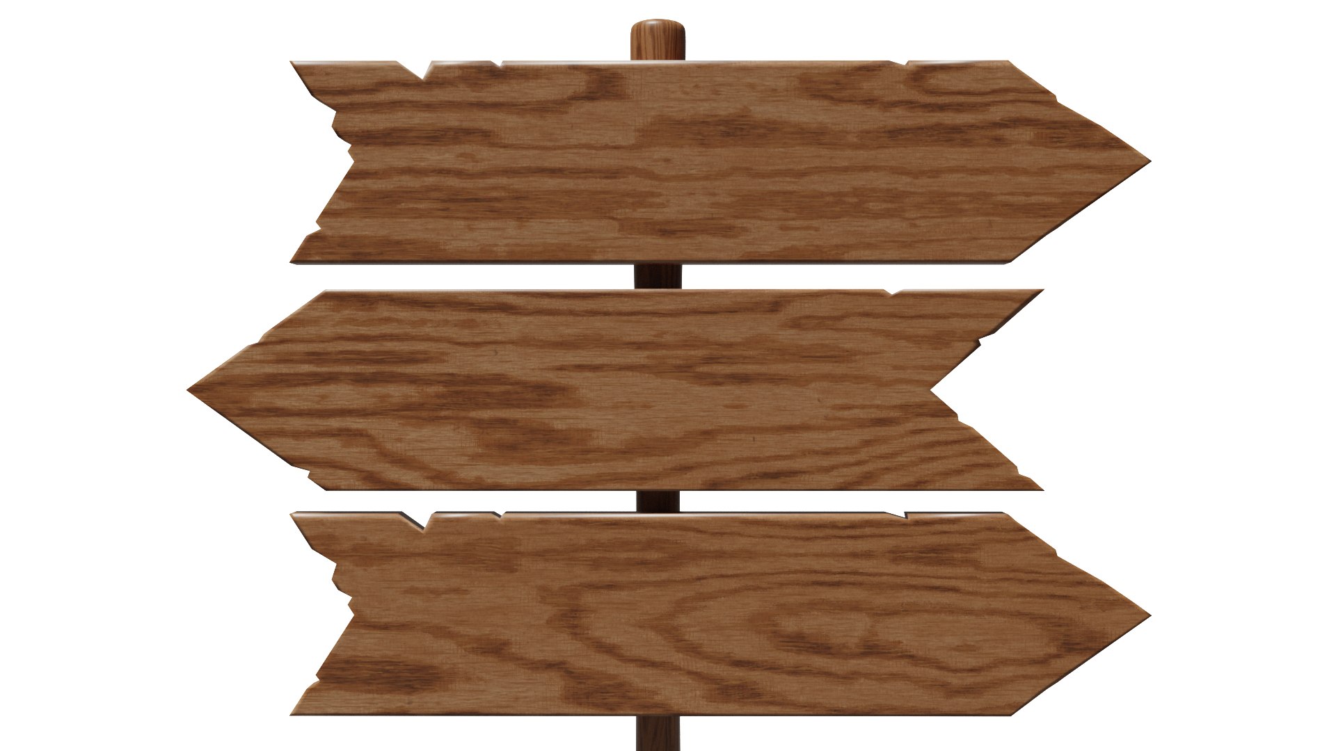 Wooden Sign Board Three 3D Model - TurboSquid 1754102