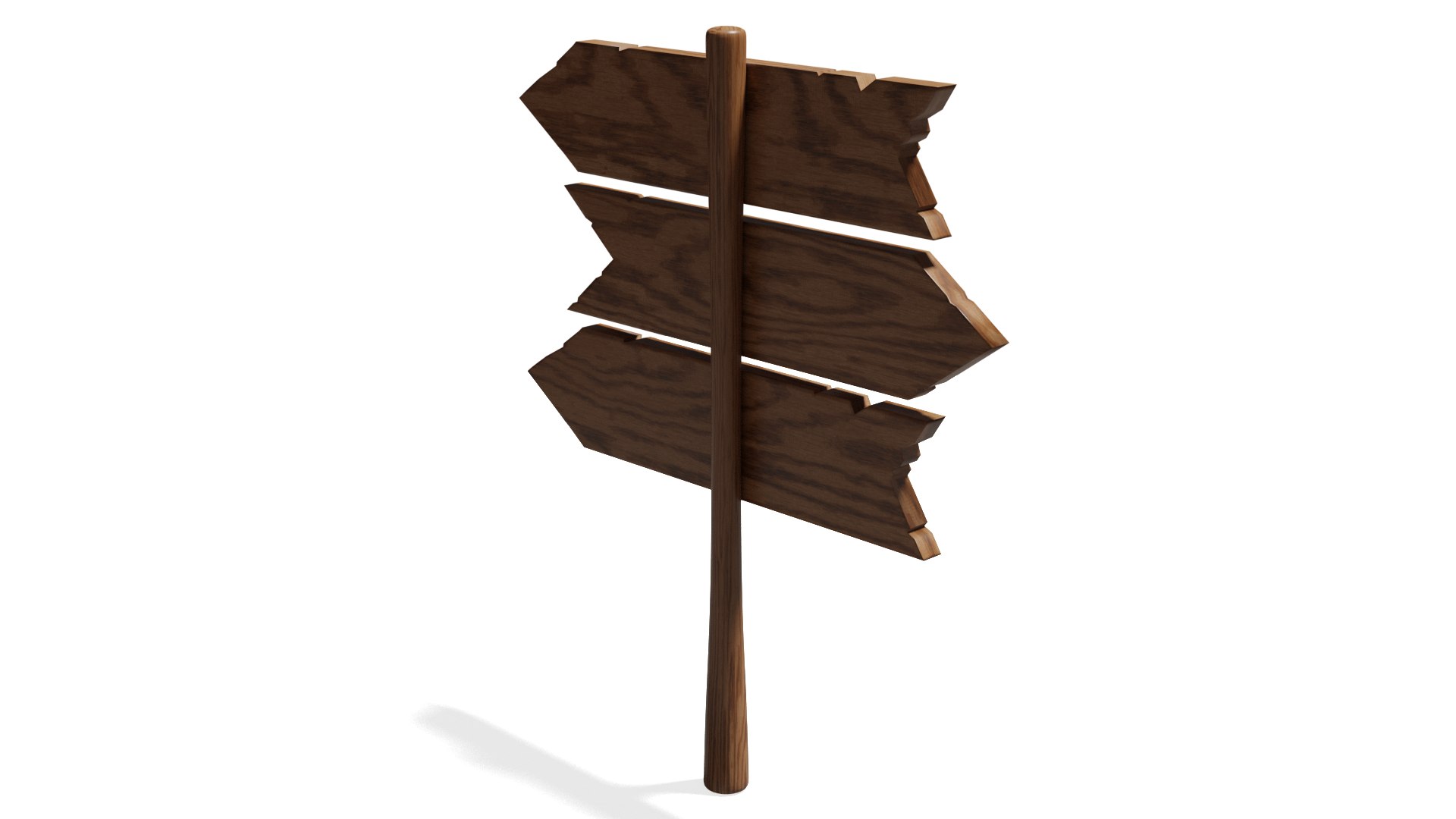 Wooden Sign Board Three 3D Model - TurboSquid 1754102