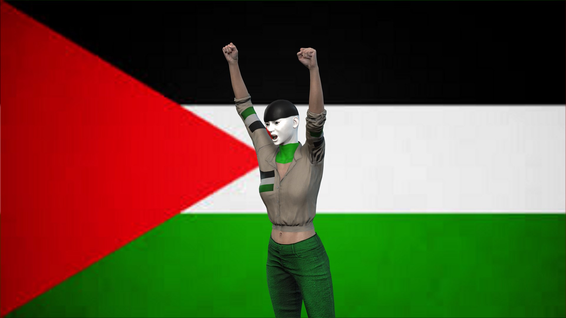 3D Tribute To Palestine 3D Model - TurboSquid 2388077