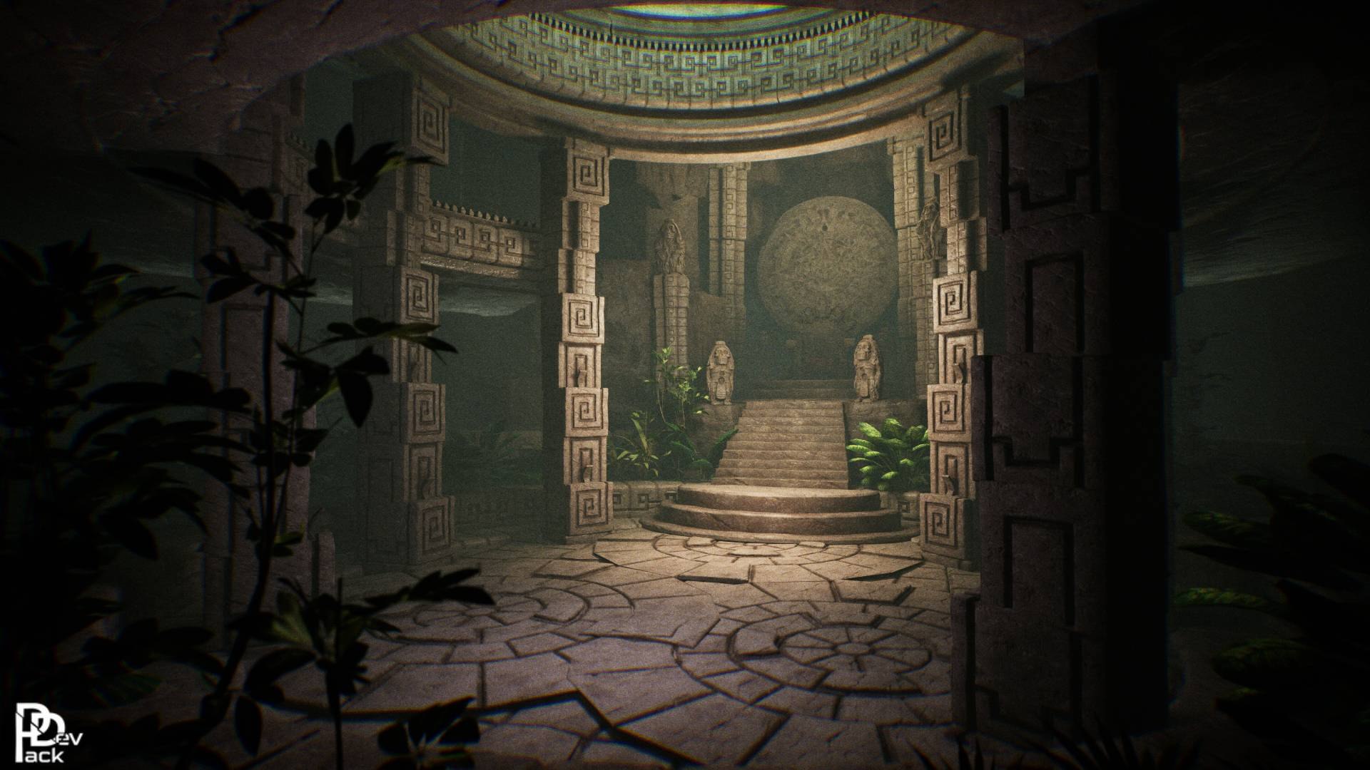 Aztec Temple Interior 24 Assets Model - TurboSquid 2200399