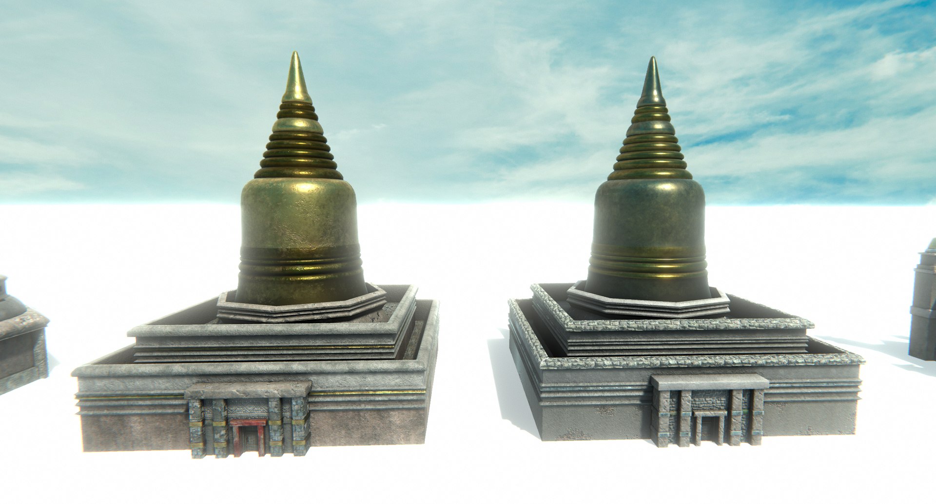 Temple - Pagoda Set Model - TurboSquid 1471684