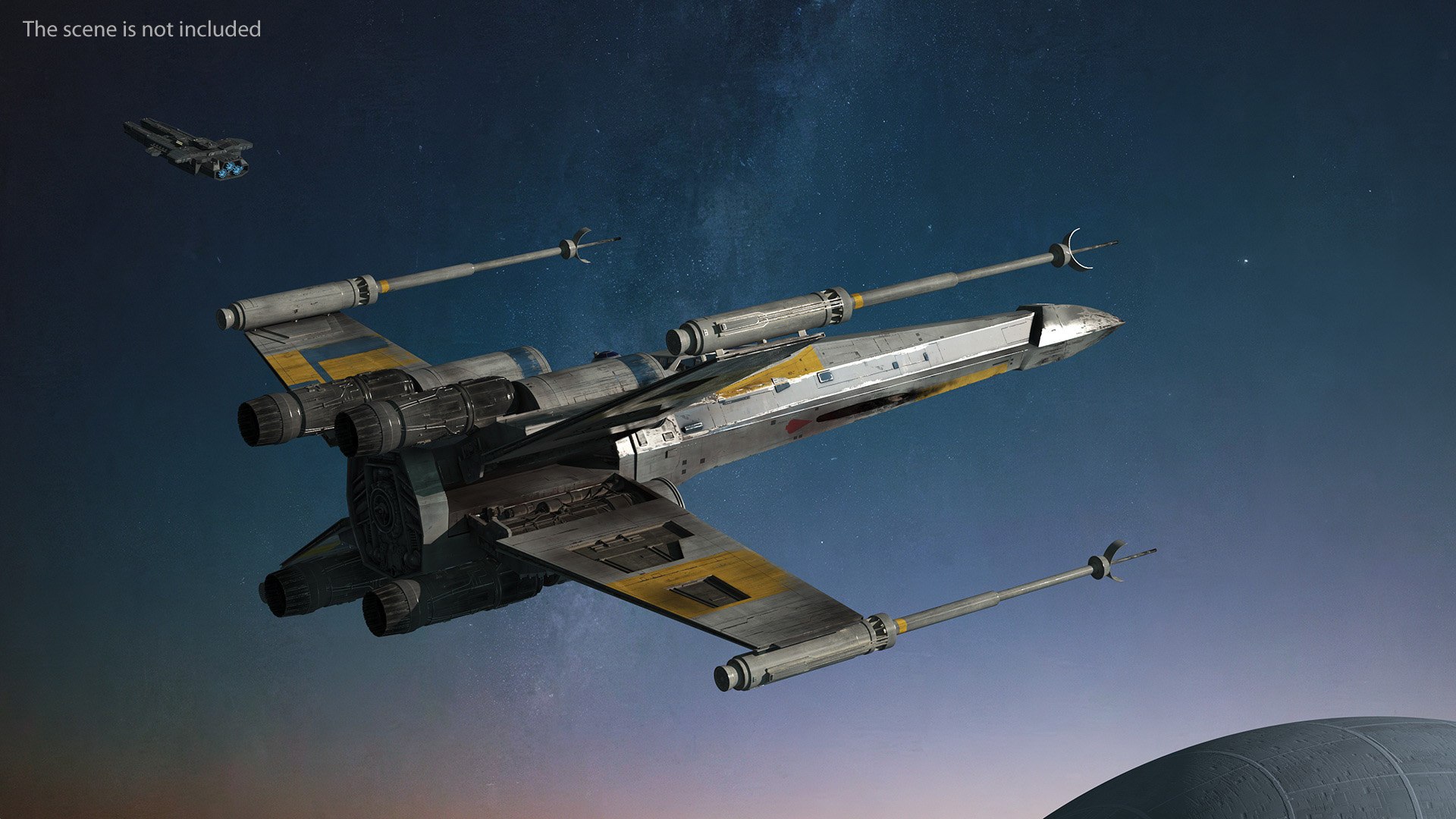 3D Model Space Fighter X-Wing Starship With R2-D2 Rigged For Maya ...