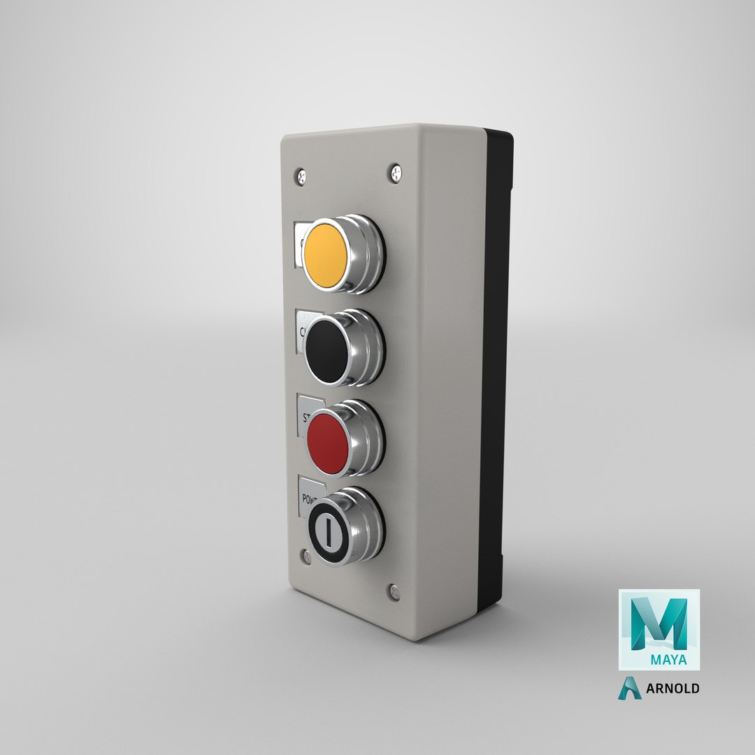 3D model Control Station Buttons 02 Clean - TurboSquid 1893628