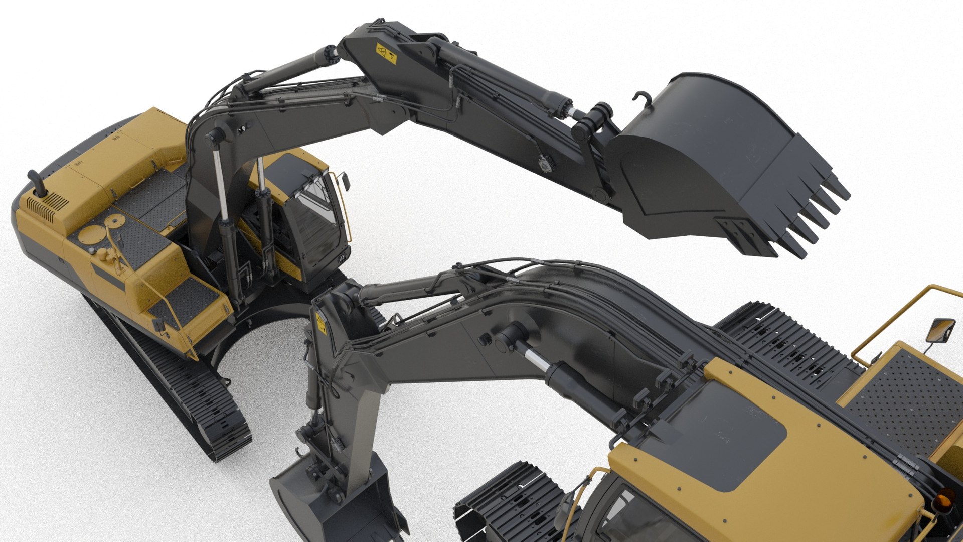 3D Model Excavators Volvo And Untitled Rigged - TurboSquid 2171441