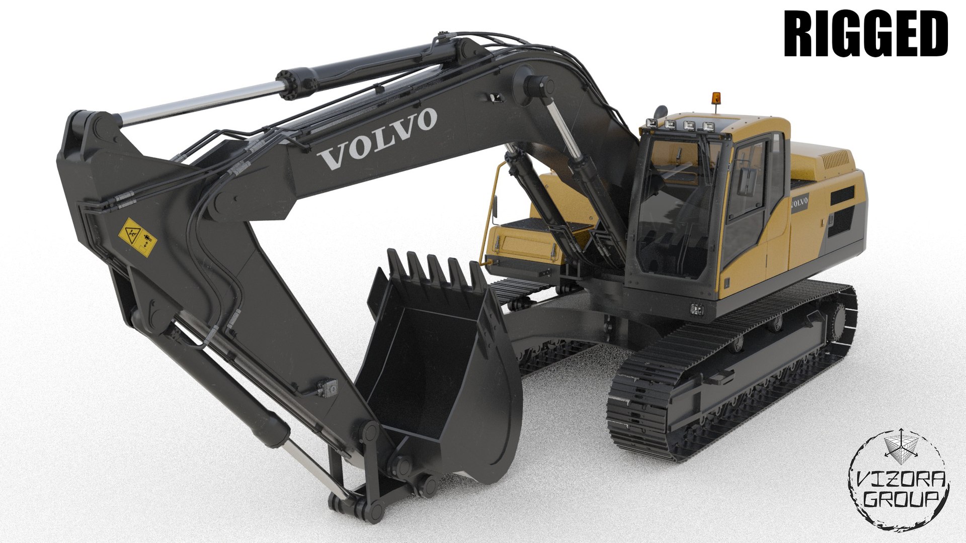 3D model Excavators Volvo and Untitled Rigged - TurboSquid 2171441
