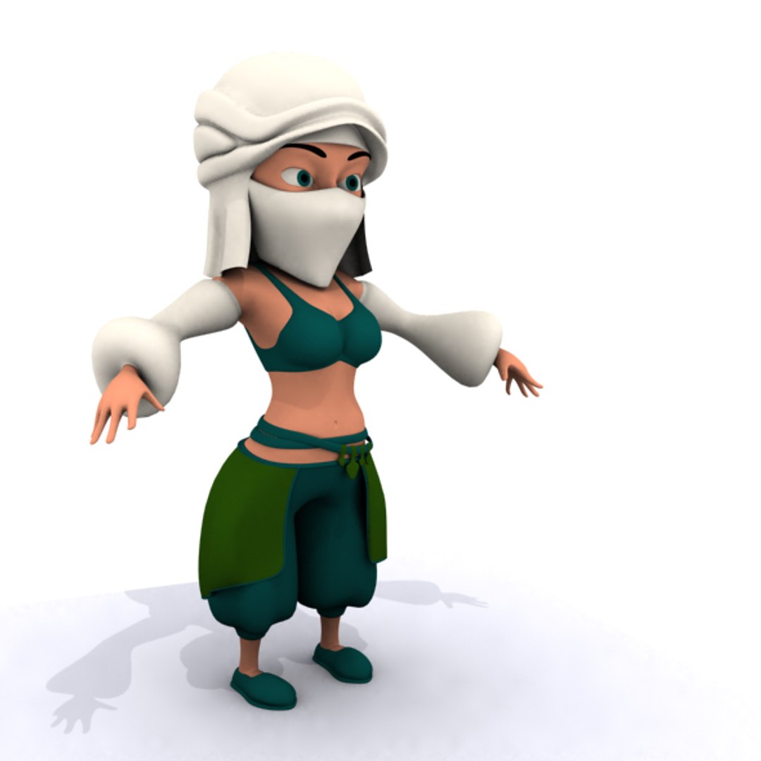 Arab Female Character 3d 3ds