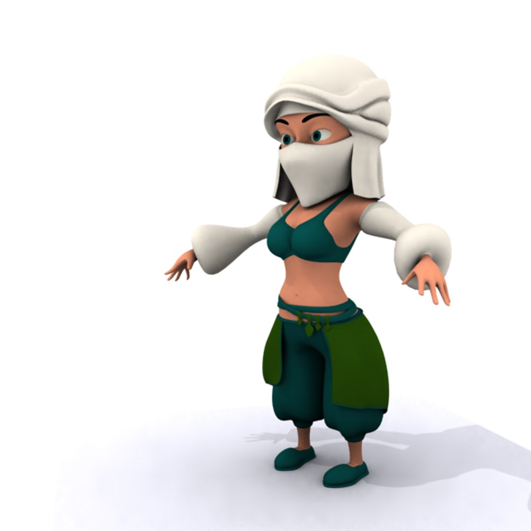 Arab Female Character 3d 3ds