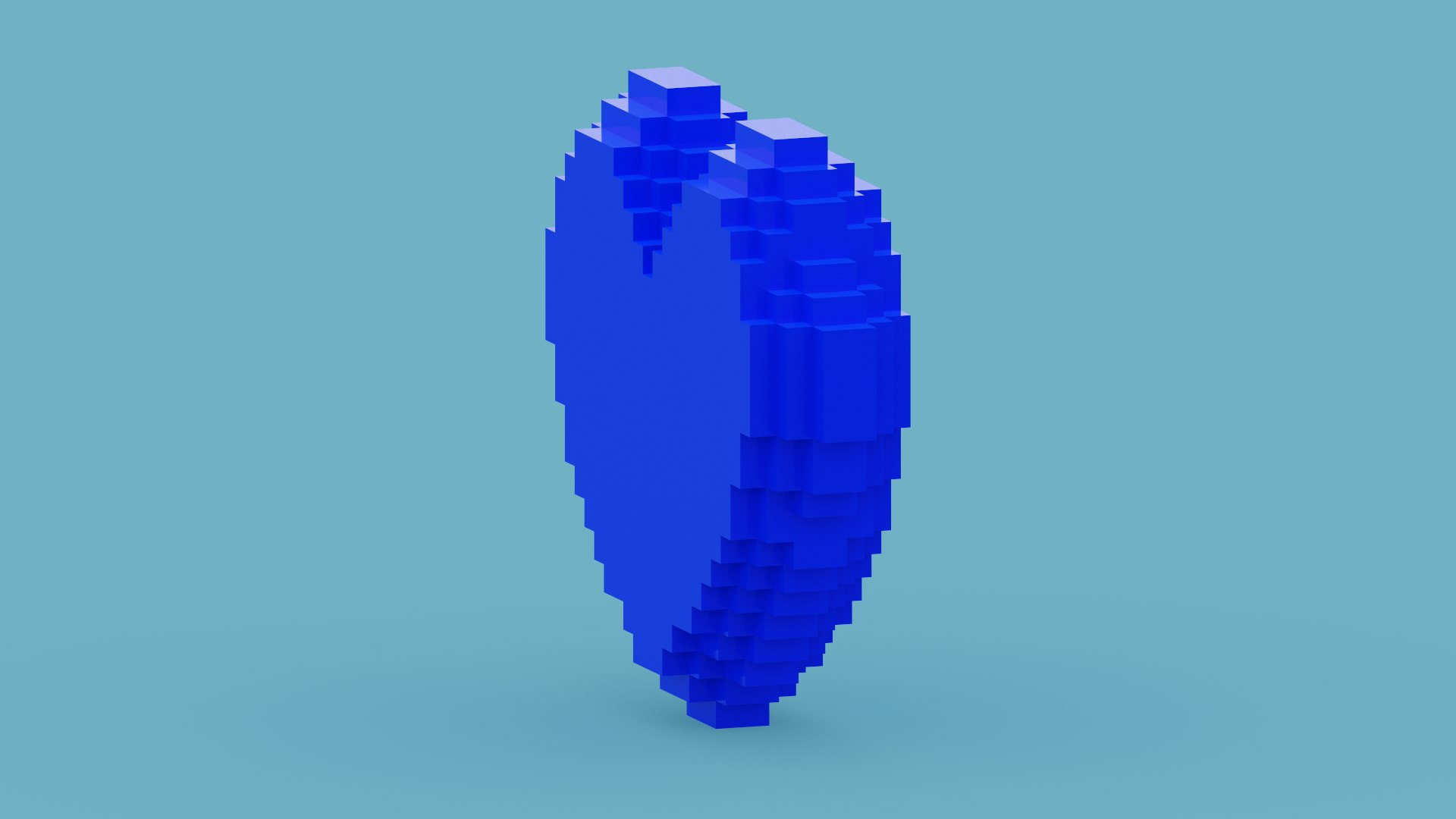 Voxel Blue Heart Model - TurboSquid 1980869