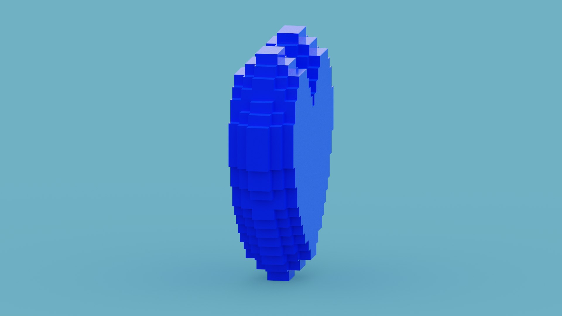 Voxel Blue Heart Model - TurboSquid 1980869