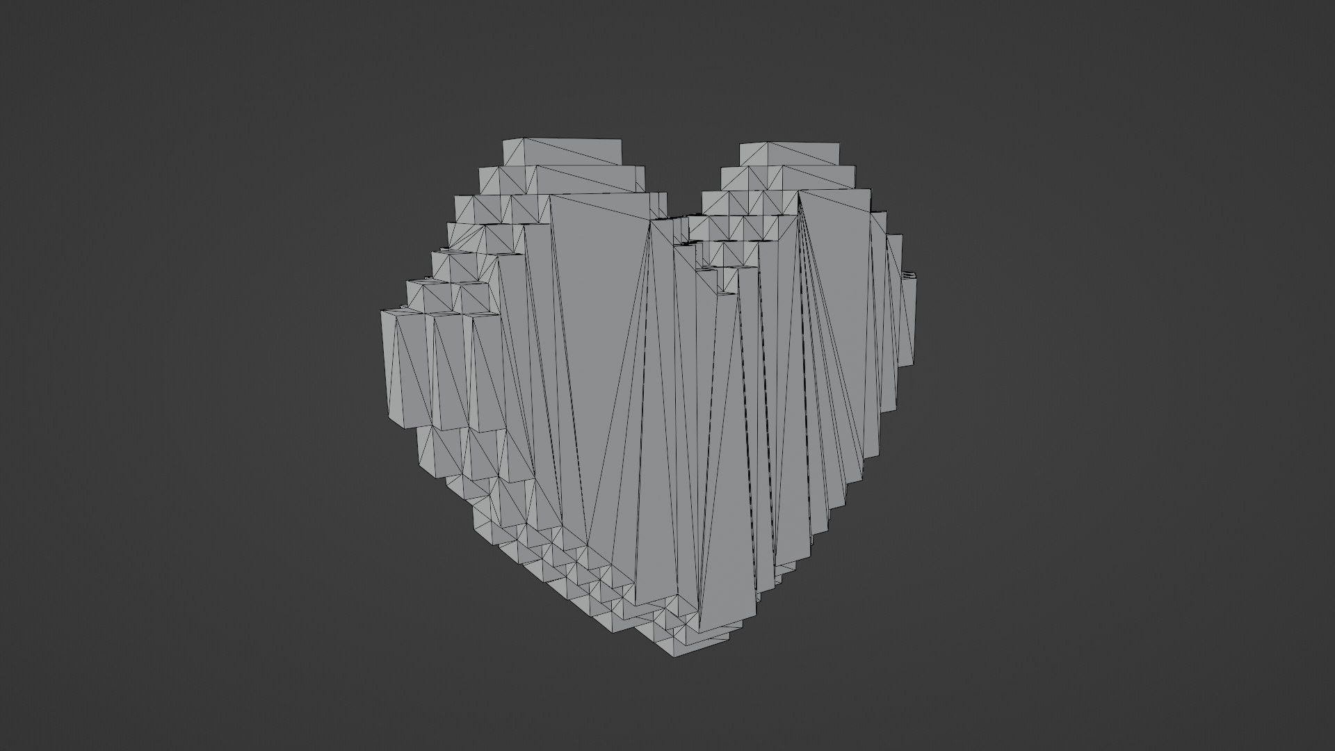 Voxel Blue Heart Model - TurboSquid 1980869