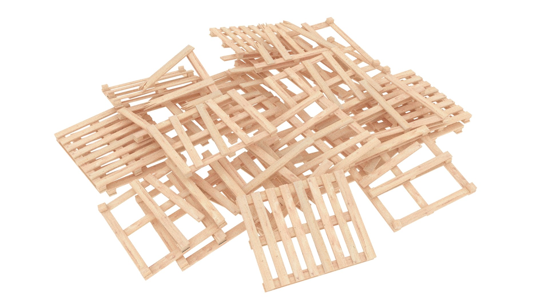 3D model pallet pile 1 - TurboSquid 1949379