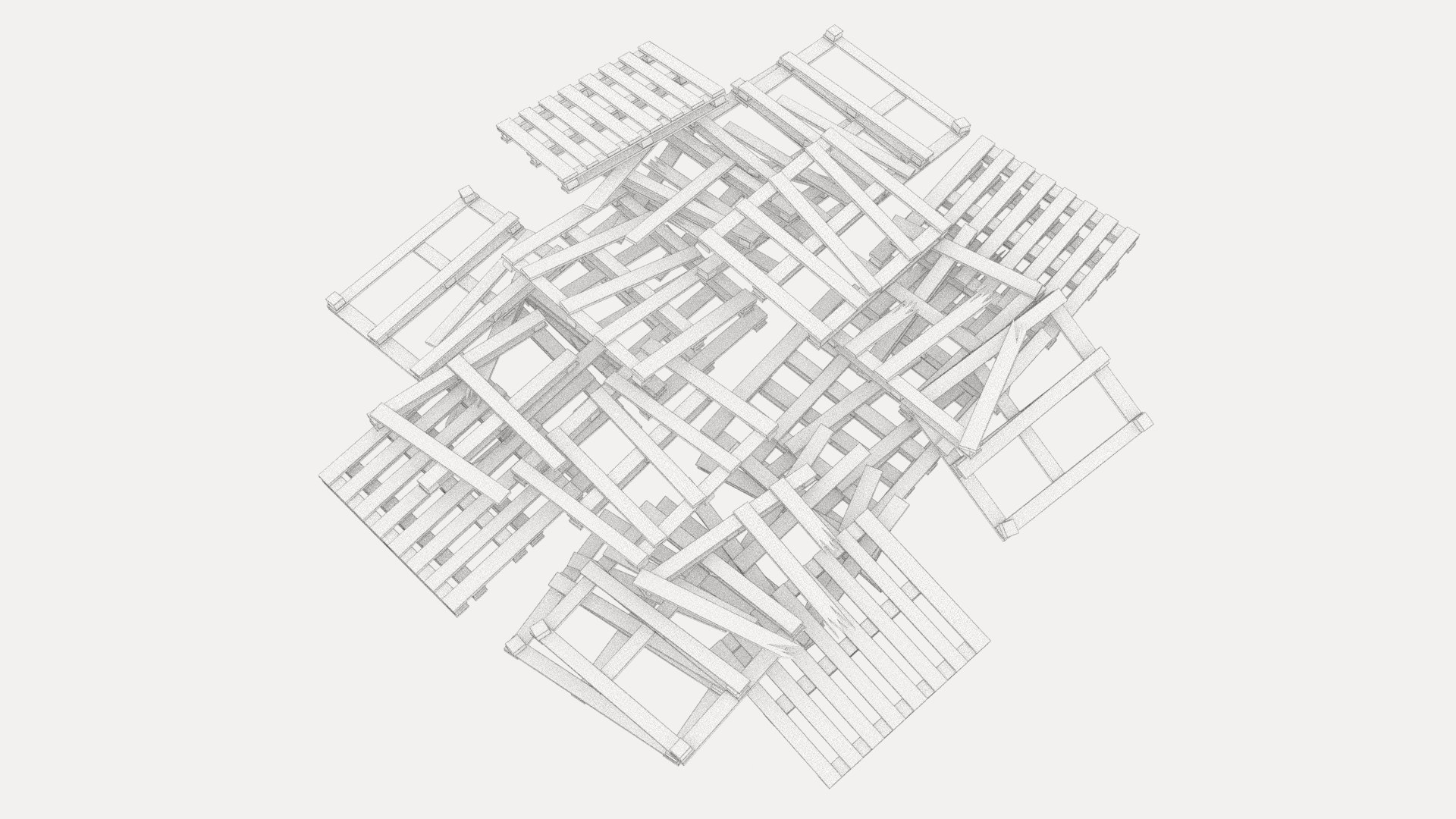 3D Model Pallet Pile 1 - TurboSquid 1949379