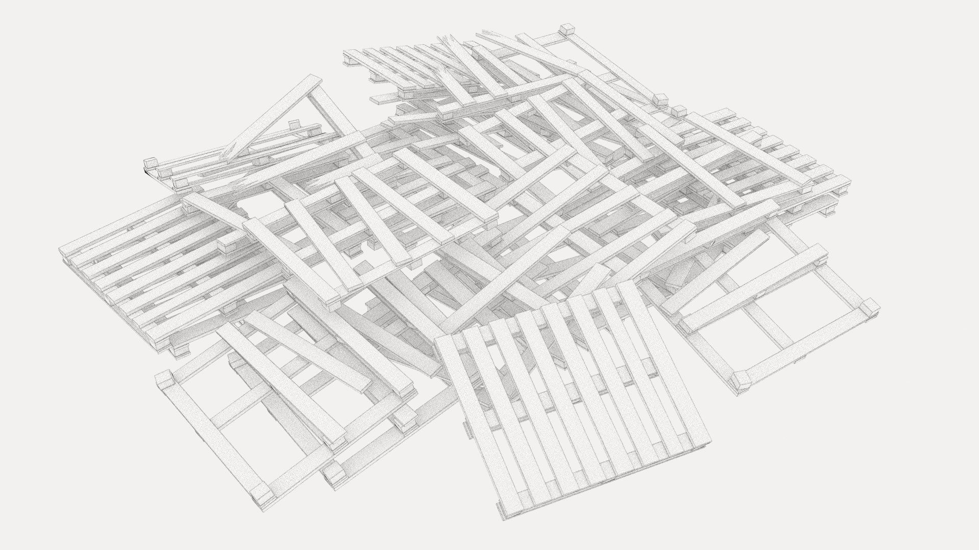 3D Model Pallet Pile 1 - TurboSquid 1949379