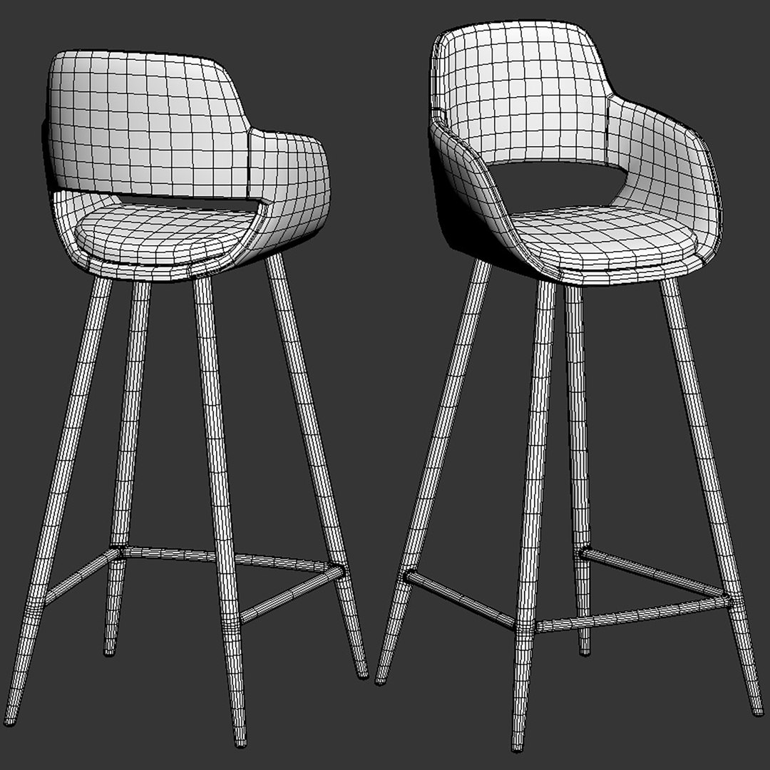 Bar chair Esmee La Redoute ZAGO model - TurboSquid 2102103