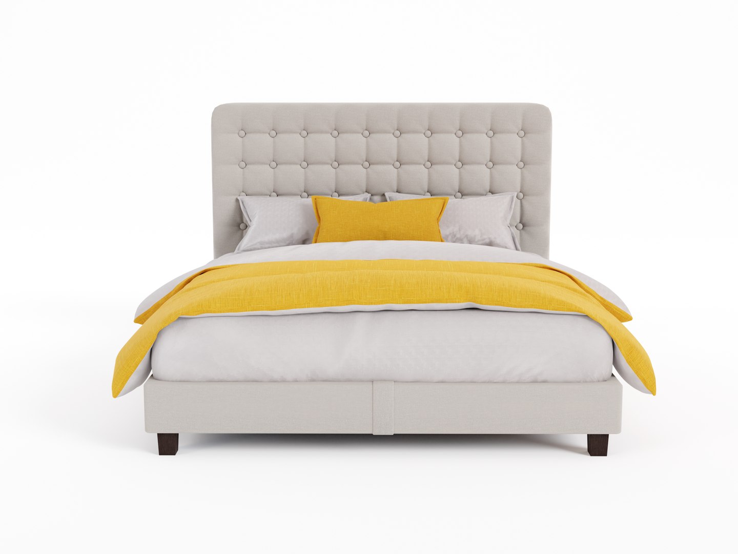 3D King Bed Model - TurboSquid 2131703