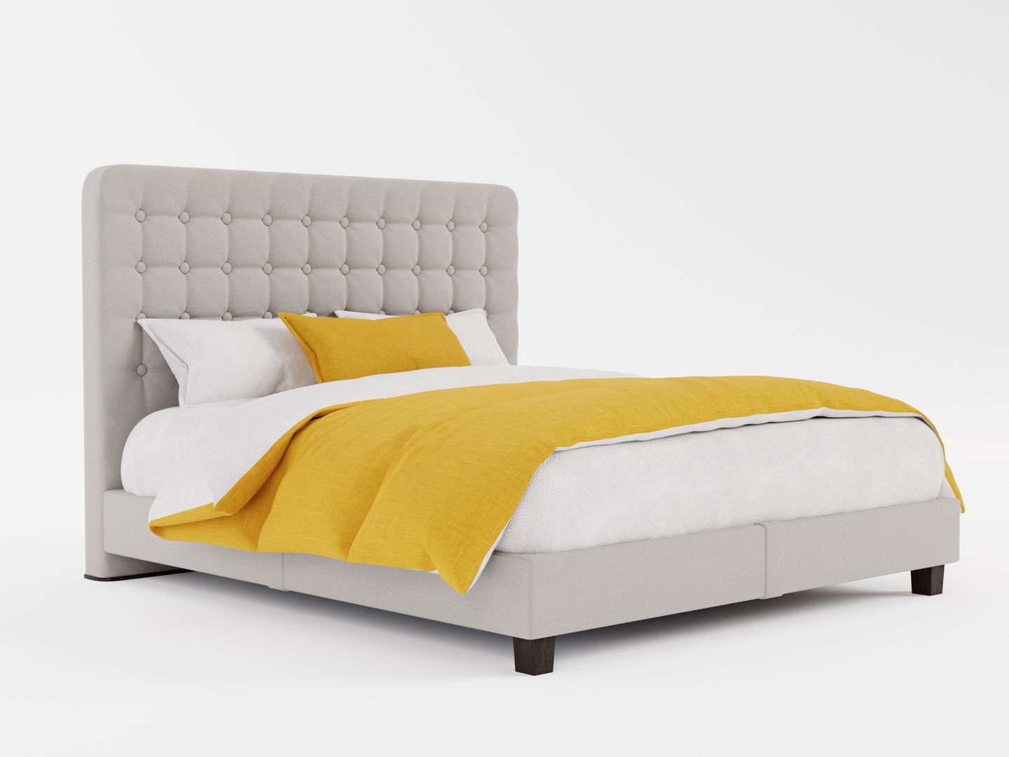 3D King Bed Model - TurboSquid 2131703