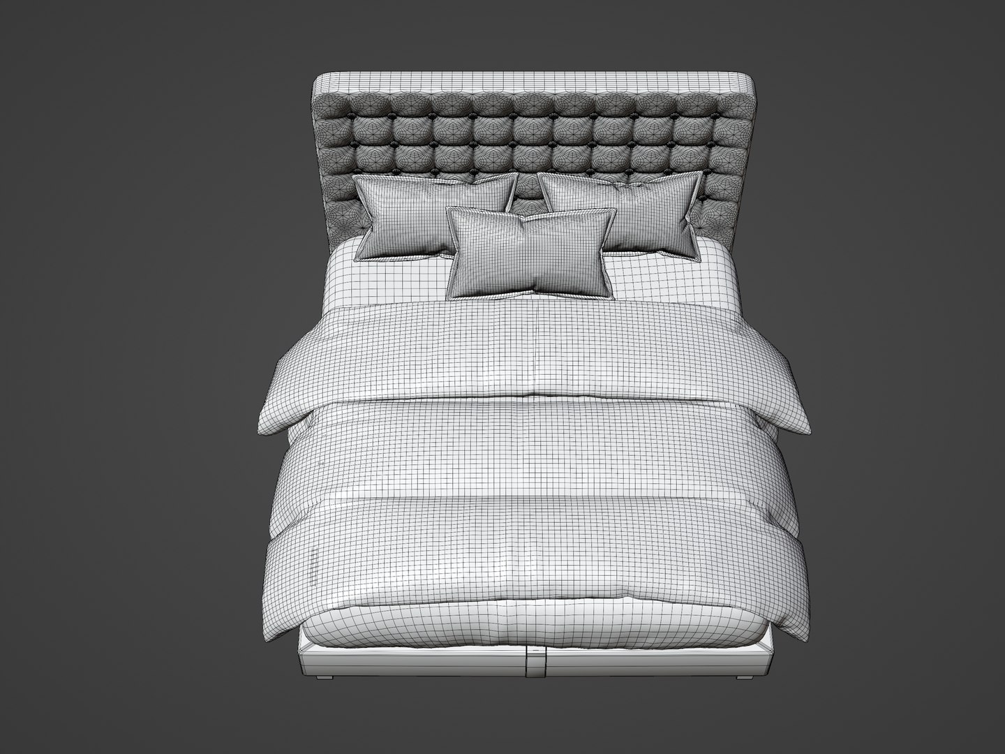 3D King Bed Model - TurboSquid 2131703
