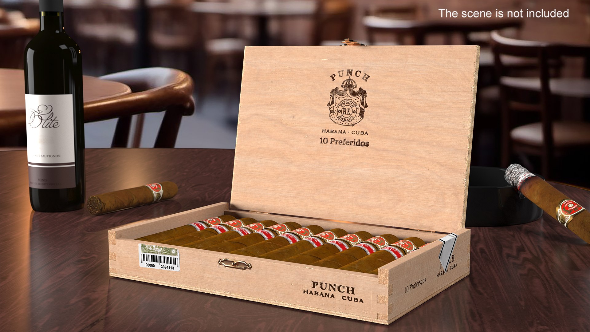 3D Model Cuban Cigars Box Punch Short Open - TurboSquid 2273189