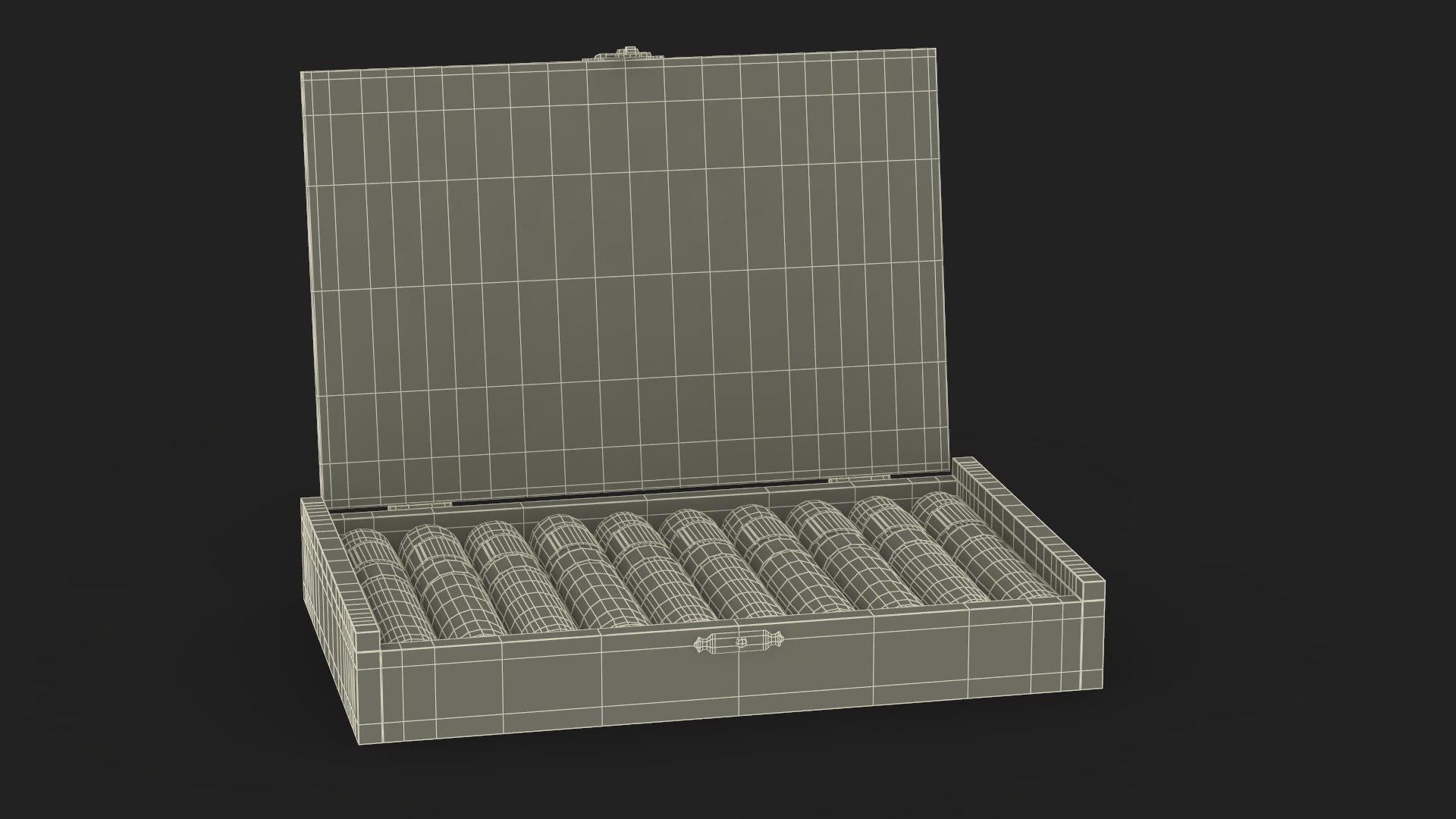 3D Model Cuban Cigars Box Punch Short Open - TurboSquid 2273189