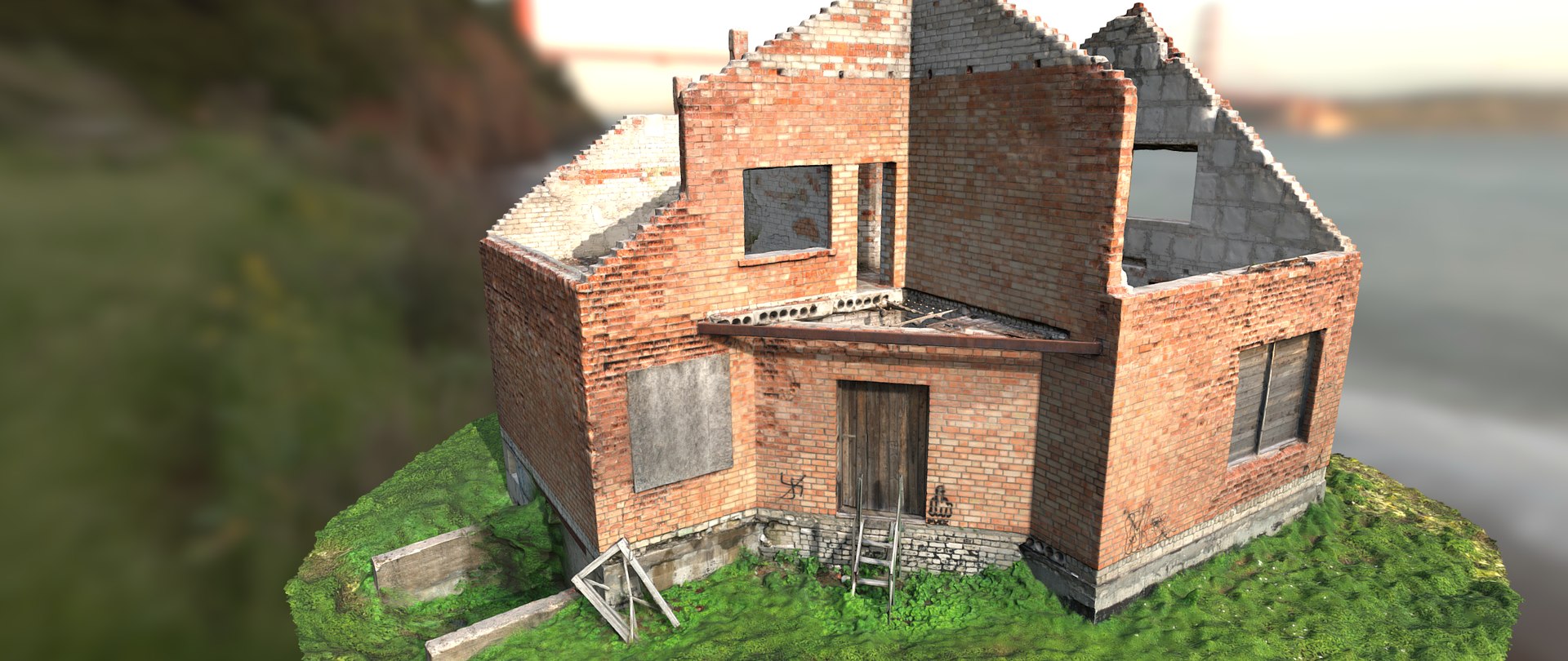 Red Brick Building 3D Scan 3D Model - TurboSquid 2000724
