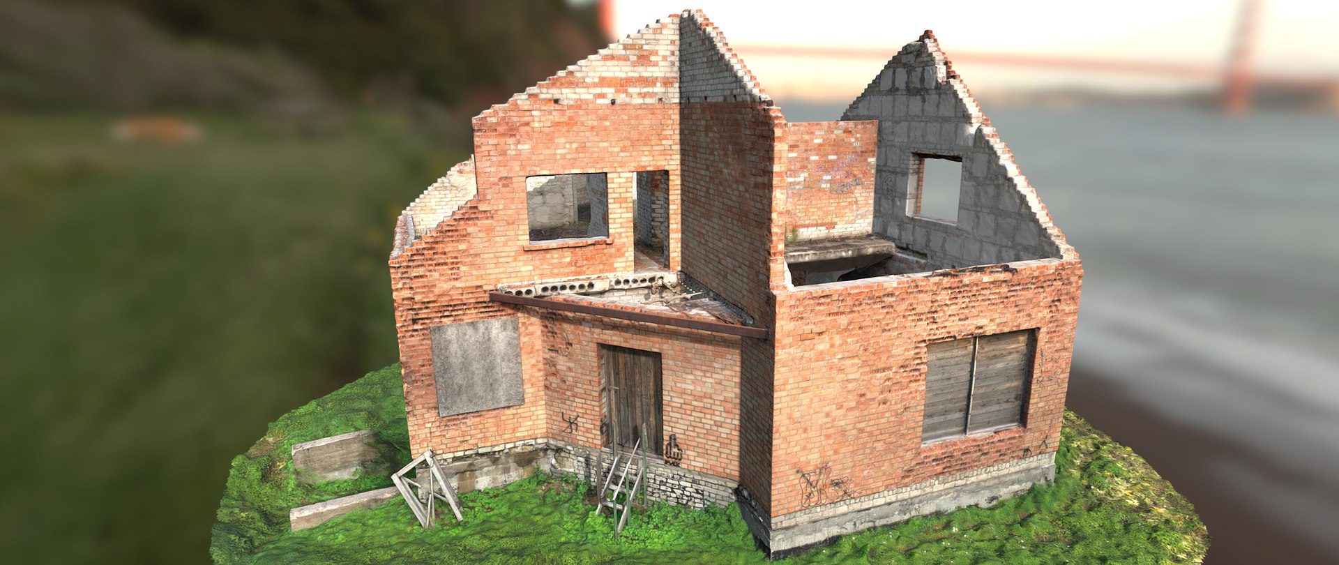 Red Brick Building 3D Scan 3D Model - TurboSquid 2000724