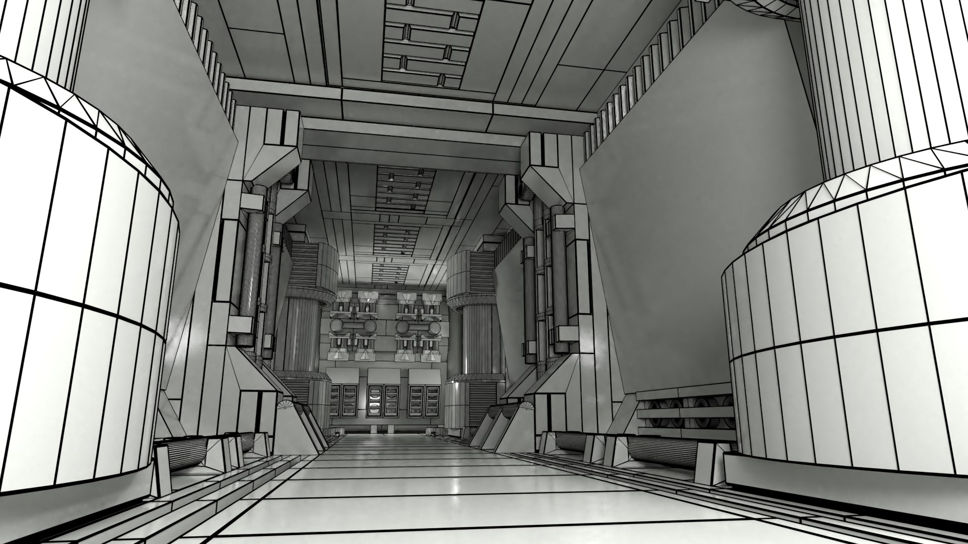 3D Sci-fi Modular Corridor Model - TurboSquid 1996614