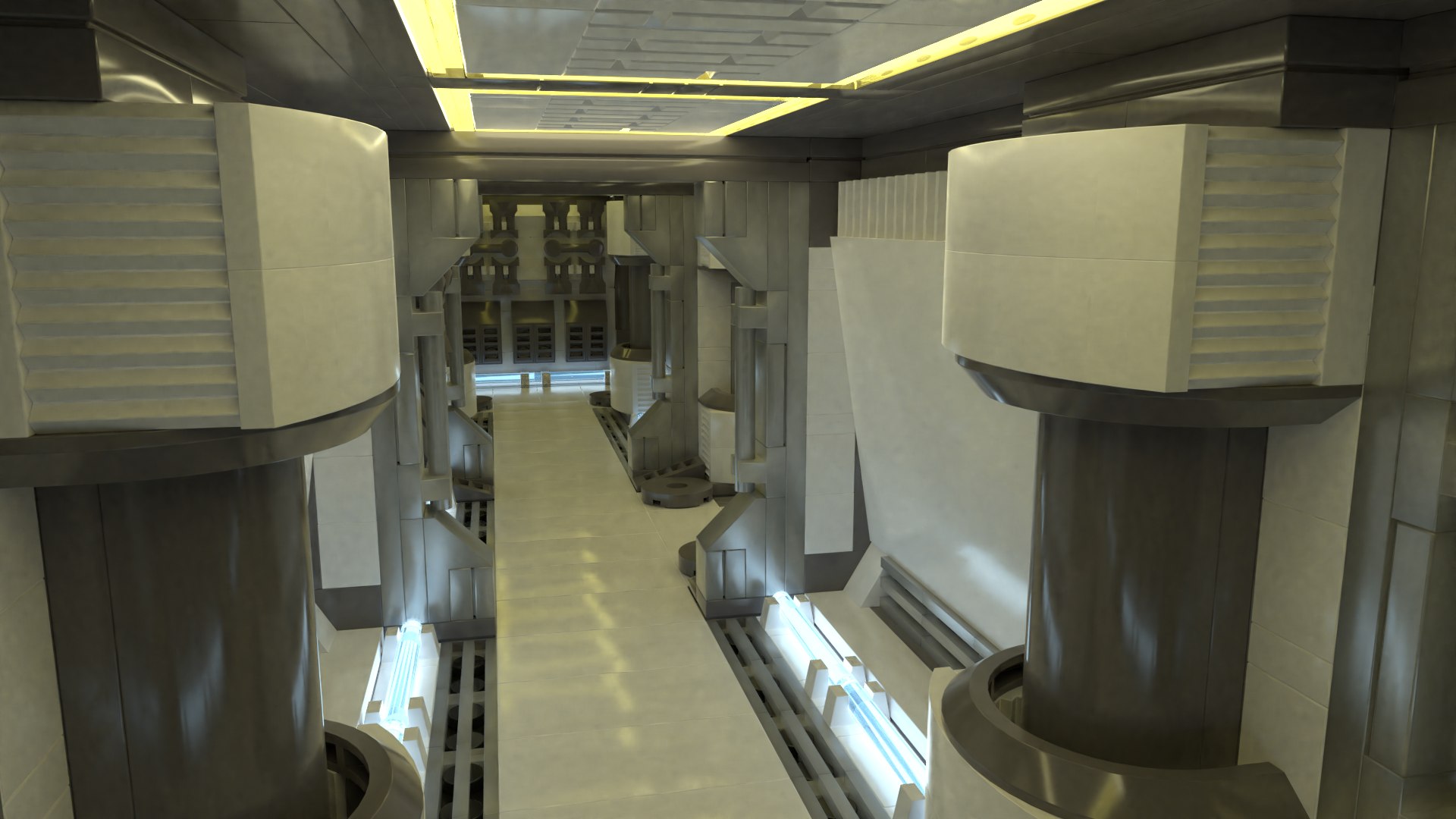 3D Sci-fi Modular Corridor Model - TurboSquid 1996614