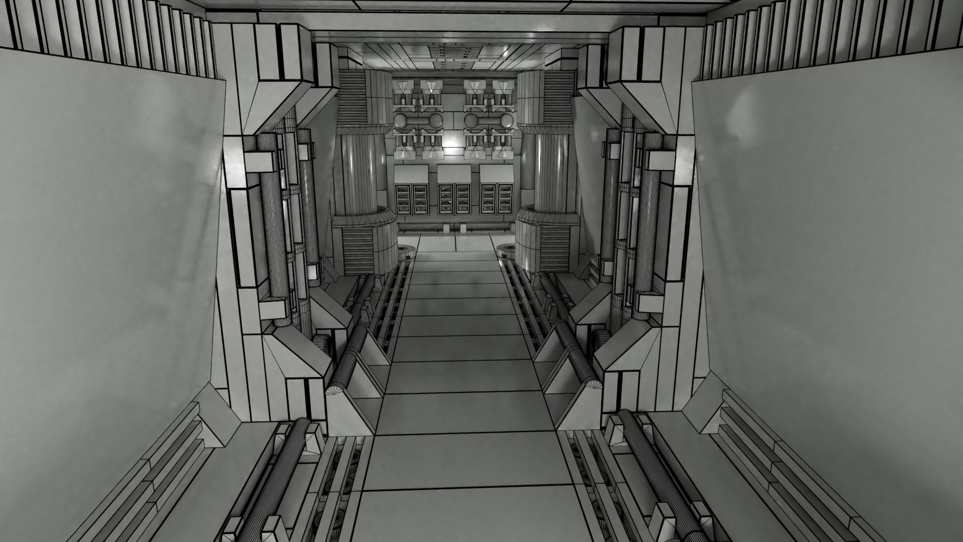 3D Sci-fi Modular Corridor Model - TurboSquid 1996614