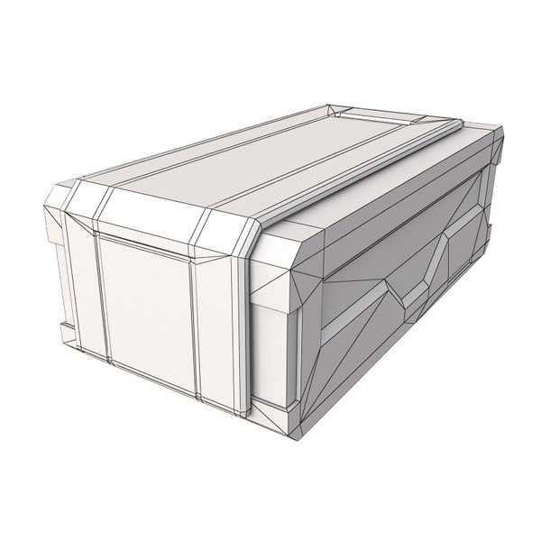 3d box sci fi model