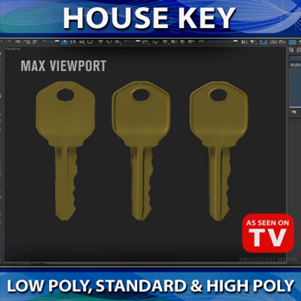 3d house key model