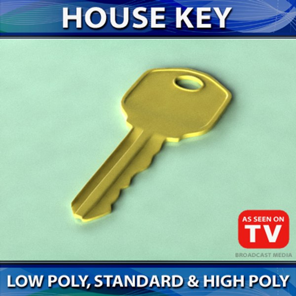 3d house key model