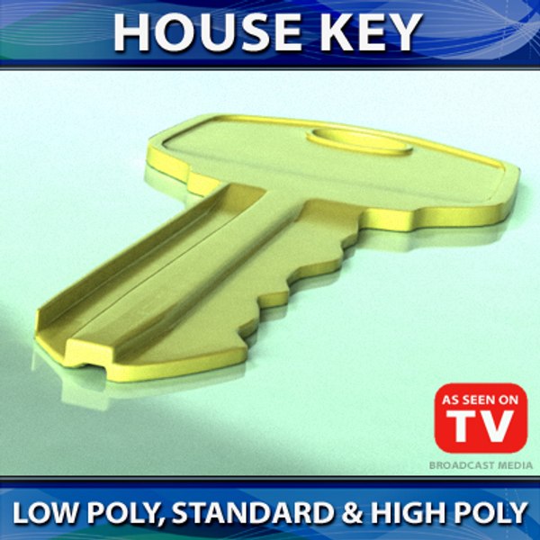 3d house key model