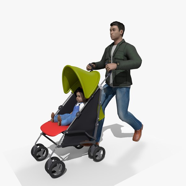 3d baby stroller model