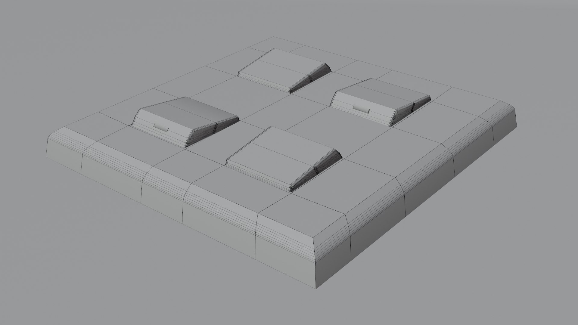 3D Quad Wall - TurboSquid 1695274