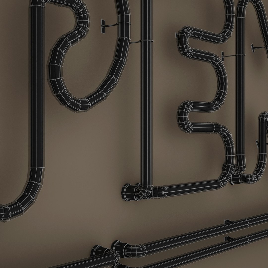 3d Open Sign Neon Model