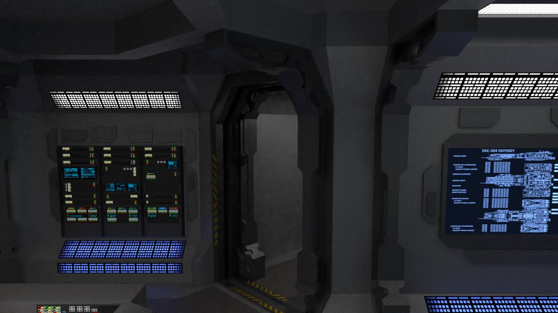 3D StarGate F-304 Daedalus Battlecruiser Bridge Model - TurboSquid 1746882