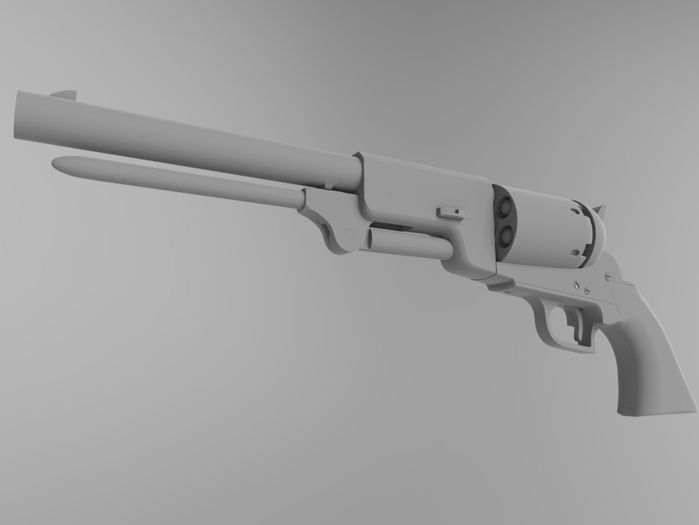 Colt Walker 1847 3d Obj