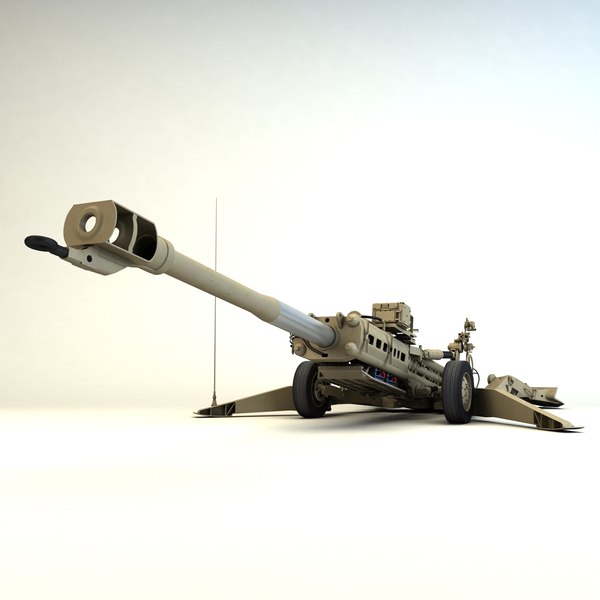 3d model m777 howitzer