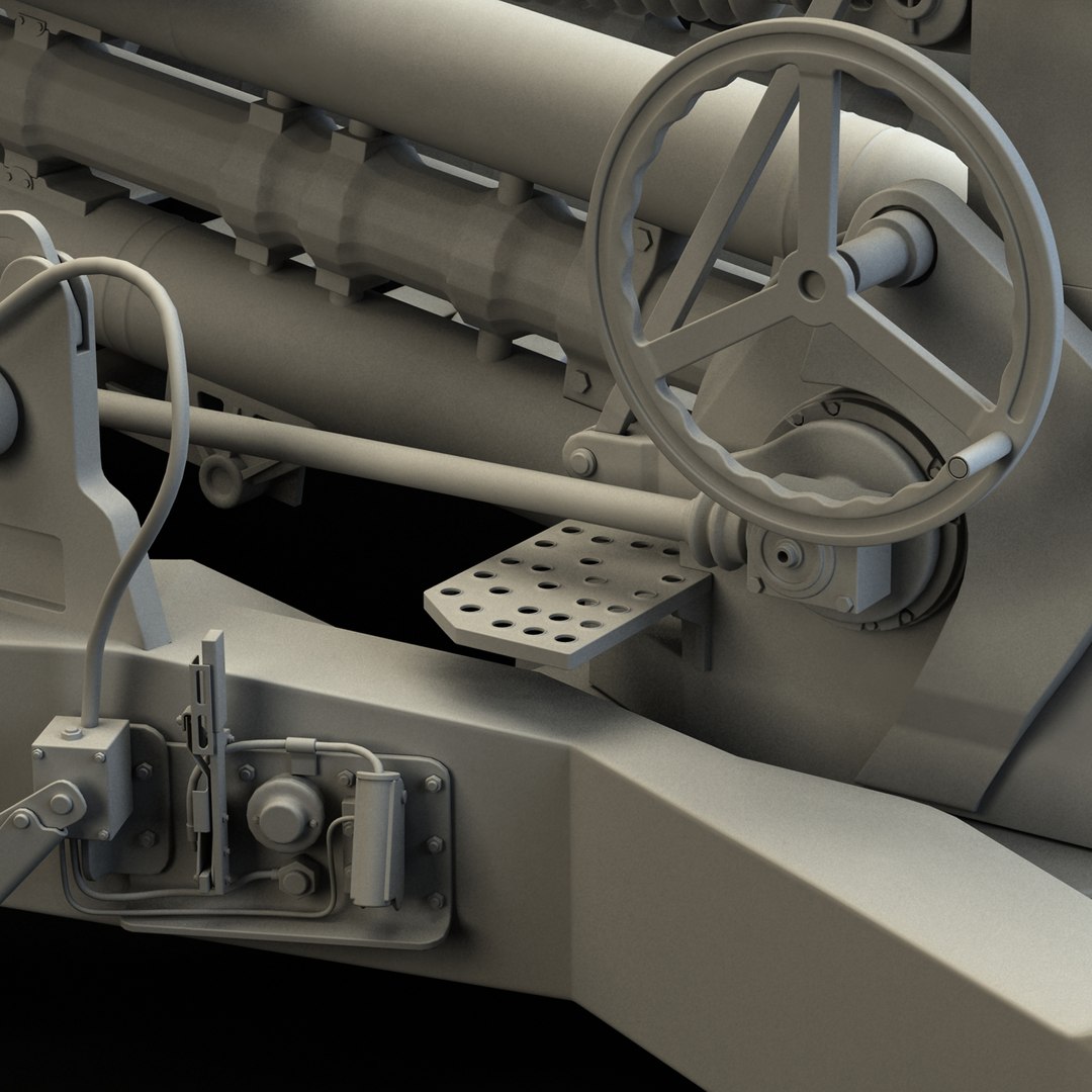 3d model m777 howitzer
