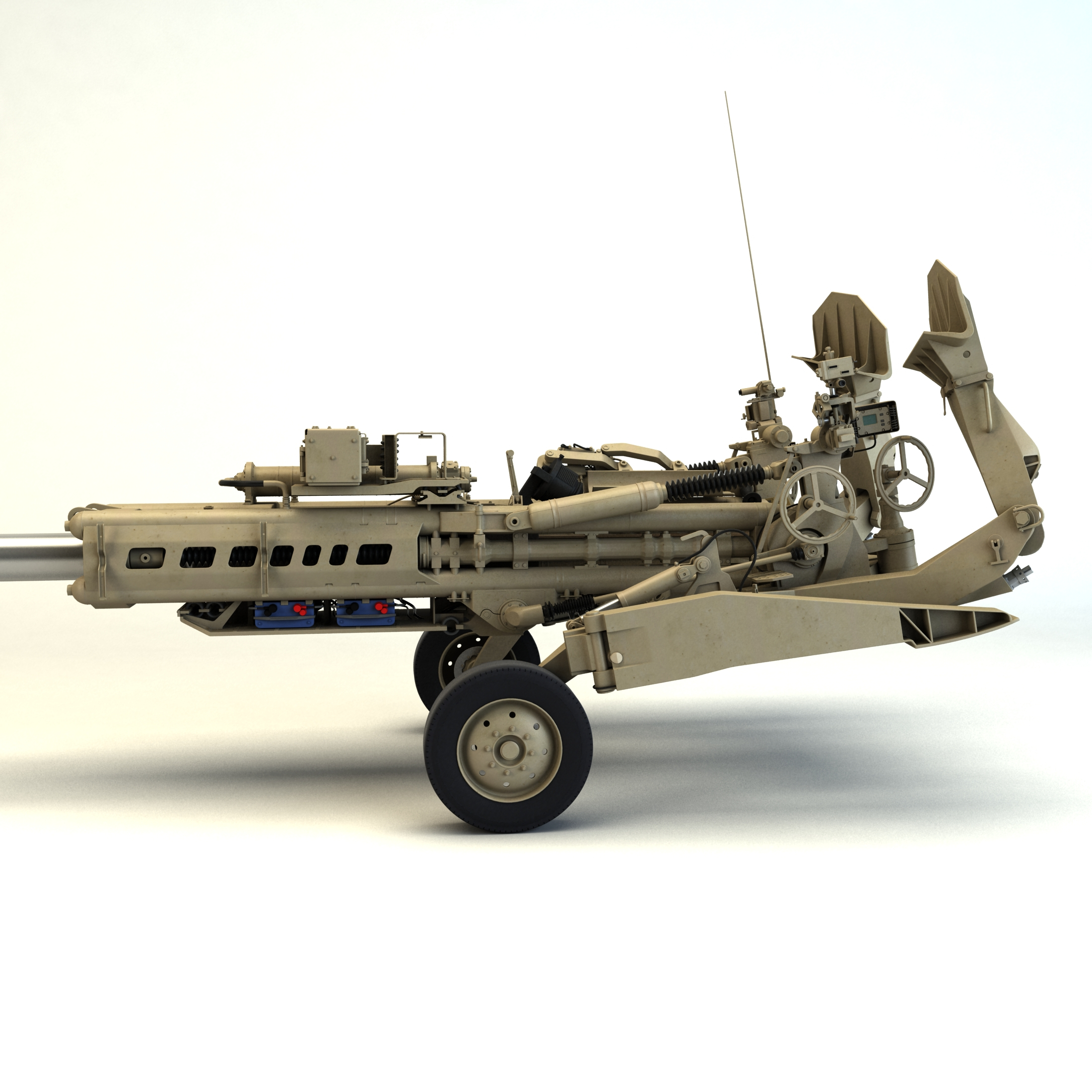 3d model m777 howitzer