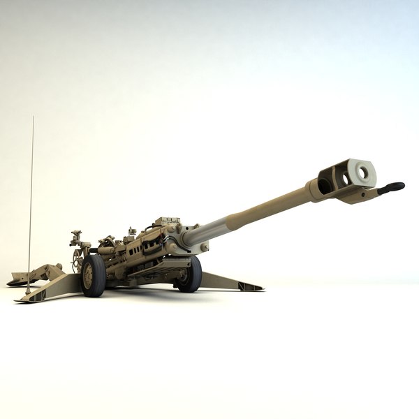3d model m777 howitzer