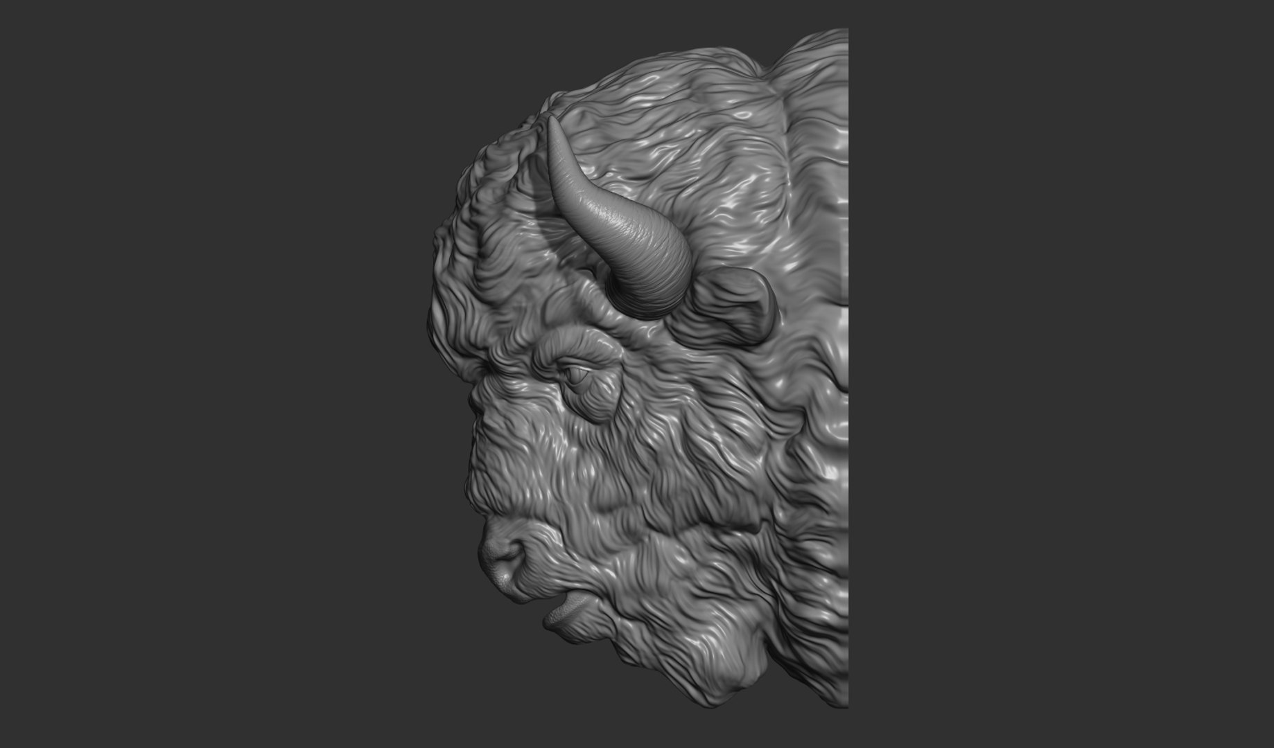 Bison angry head 3D - TurboSquid 1840481