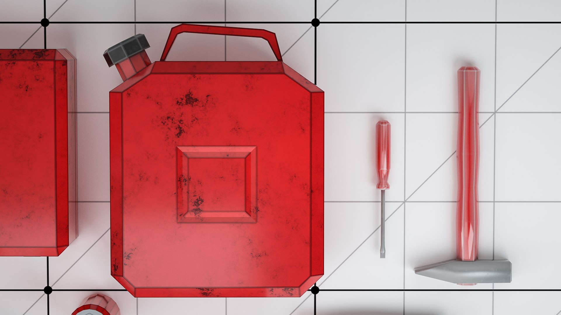 3D Survival Kit Tools Weapons Model - TurboSquid 1564367