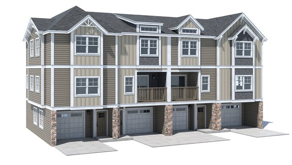 Row House 3D Models for Download | TurboSquid