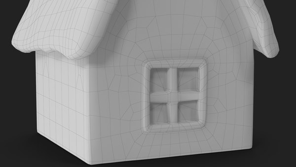 Christmas house decorative figurine 3D model - TurboSquid 1513459